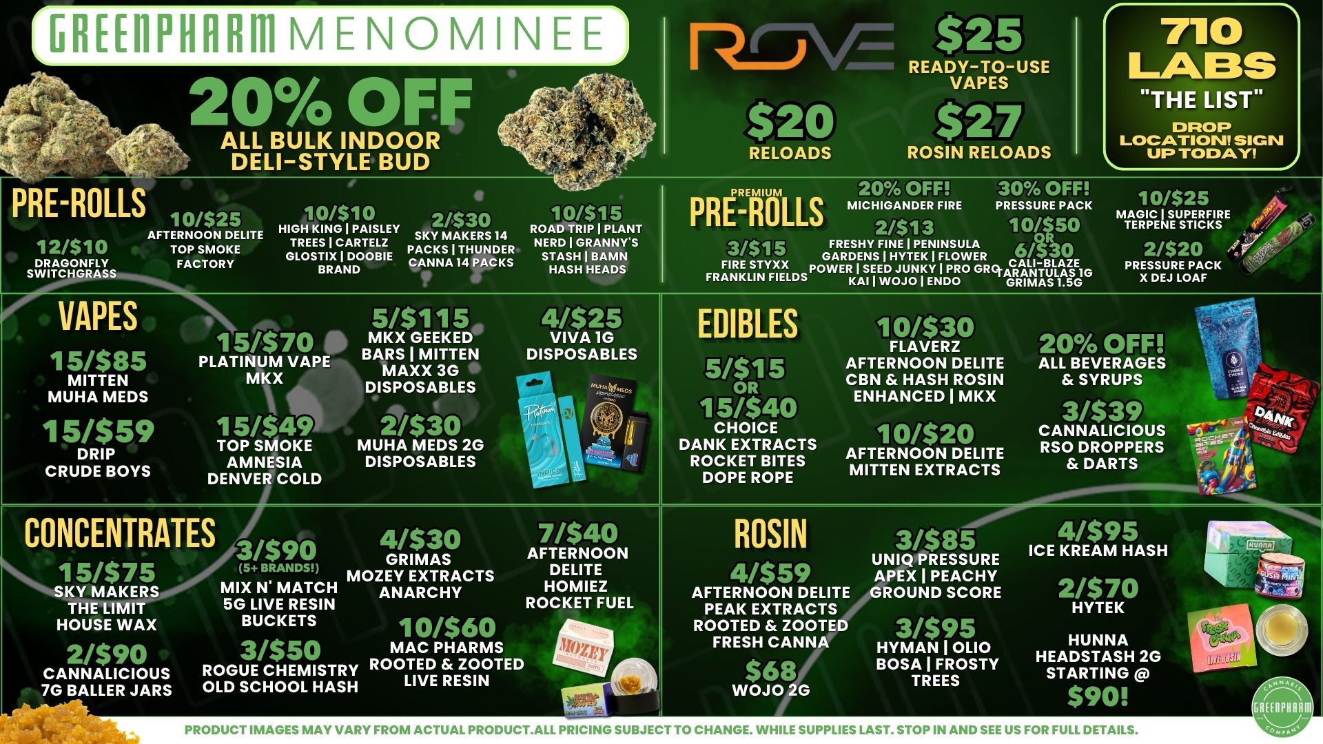 Menominee Specials - Green Pharm